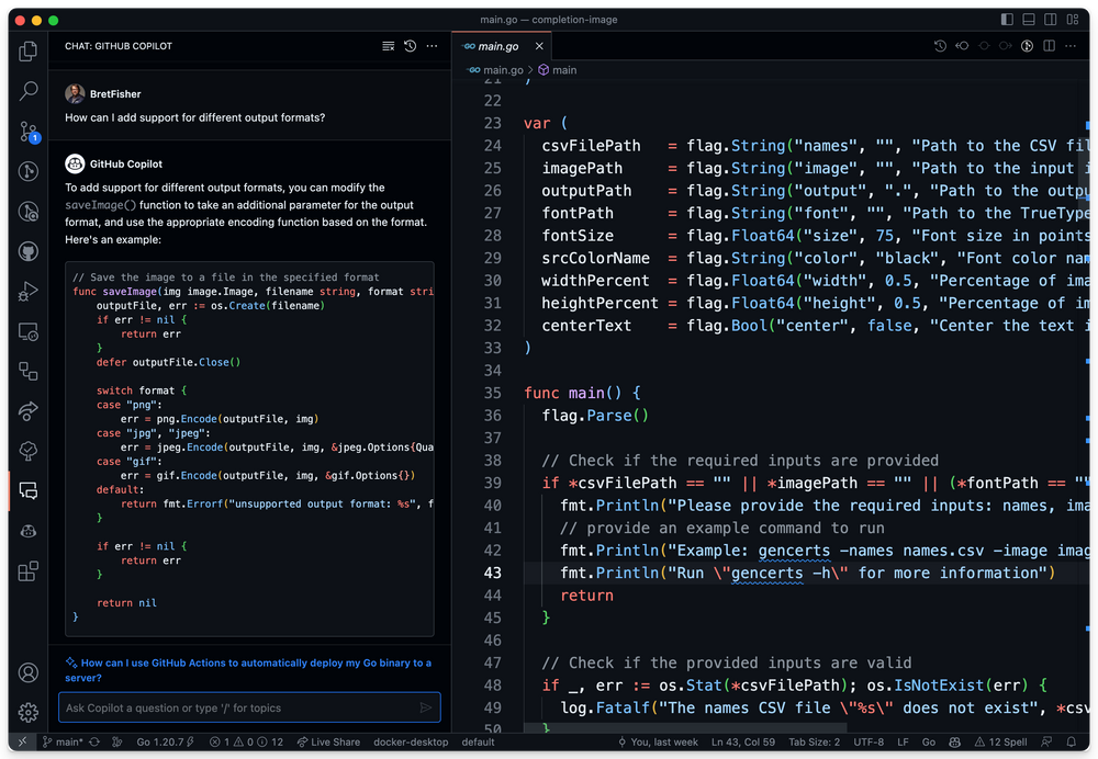 🎉 CNDO #26: GitHub Copilot Chat · Bret Fisher
